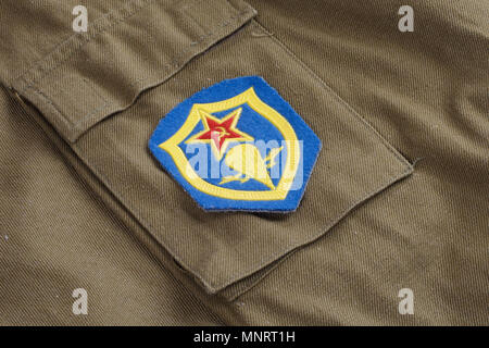Soviet Army Airborne forces shoulder patch on camouflage uniform Stock ...