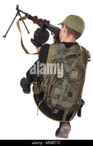 gunner with RPD gun isolated on white Stock Photo - Alamy