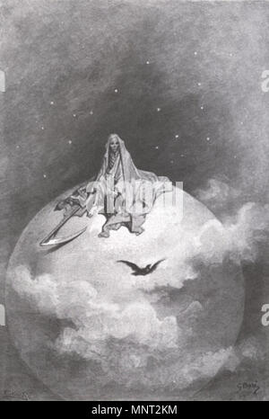 . Illustration 5 of Edgar Allan Poe's The Raven for the lines: 'Sorrow ...