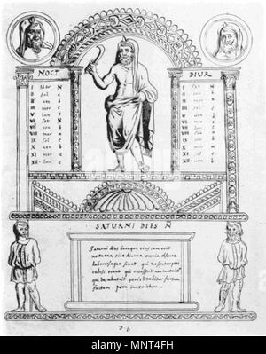 . English: Personification of the planet Saturn as in 'Chronography of ...