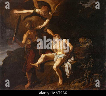 The Angel of the Lord Preventing Abraham from Sacrificing his Son Isaac 1616 by Pieter Pietersz ...