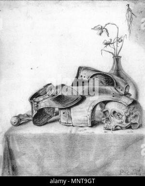 Vanitas Still-Life with Gorget and Cuirass c. 1640 by Pieter Steenwijck Stock Photo - Alamy