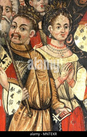 King John III Sobieski and Marysieńka 1881 by Wandalin Strzałecki Stock ...
