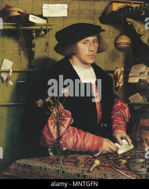 German: Der Kaufmann Georg Gisze The Merchant Georg Gisze. 1532. Hans ...