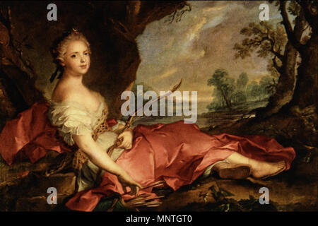 Portrait of Mary Adelaide of France as Diana 1745 by Jean-Marc Nattier ...