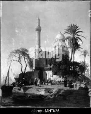 *Landscape with Mosque* by Prosper Marilhat is a 19th-century painting ...