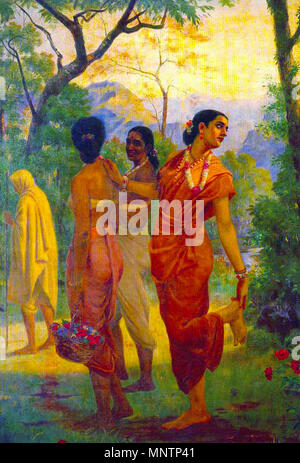 Raja Ravi Varma - Mahabharata - Shakuntala Stock Photo - Alamy