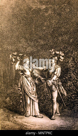 . English: Illustration from Johannes Ewalds 'Adam & Eve'. Drawing by N ...