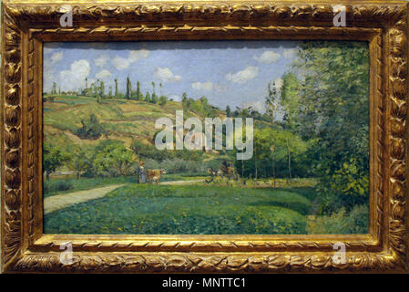A Cowherd at Valhermeil, Auvers-sur-Oise. Camille Pissarro. 1874 Stock ...