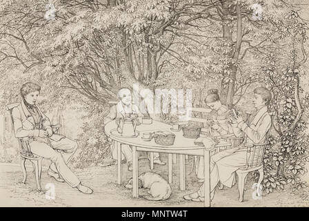 Gerhardt Wilhelm von Reutern, Family in the Garden, 1826 Stock Photo ...