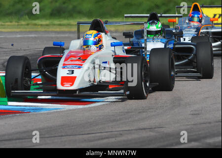 Formula Four Racing Driver Ayrton Simmons competing at Thruxton Circuit ...