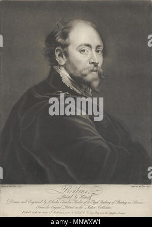 Self-portrait of the painter Peter Paul Rubens (1577-1640), taken from ...
