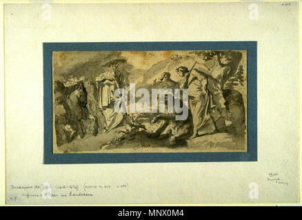 Saint Corbinian of Freising and the Bear by Cosmas Damian Asam Stock ...