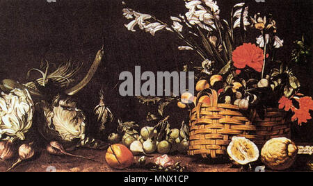 'Bodegón con vegetales, frutos y flores' is a still-life painting by ...