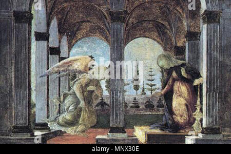 The Annunciation 1500 by Sandro Botticelli Stock Photo - Alamy