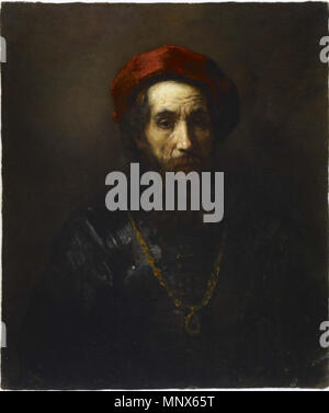 School of Rembrandt - Portrait of a Rabbi Stock Photo - Alamy