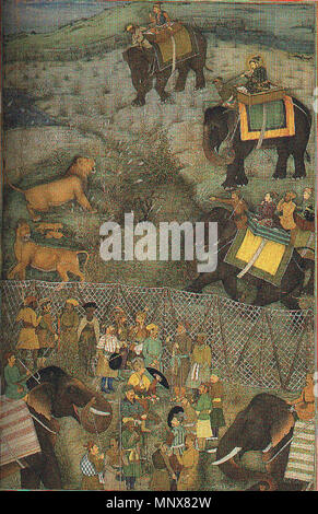 . Illustrations from the 1636 Padshahnama of Shah Jahan showing Moghul ...
