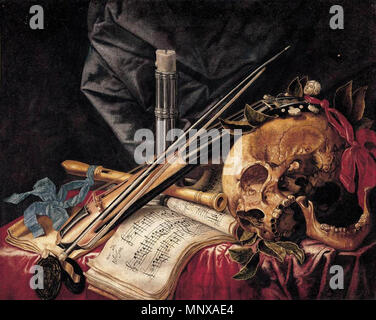 This still-life by Simon Renard de Saint-André is part of a *Vanitas ...