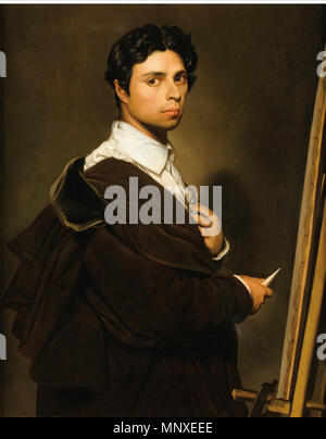 Stamaty after Ingres - Self-portrait at age 24 Stock Photo - Alamy