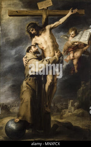 Saint Francis embracing Christ on the Cross . Español: El lienzo ...
