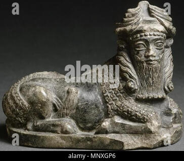 The *Sumerian God. Bull with man's head* is an ancient Mesopotamian ...