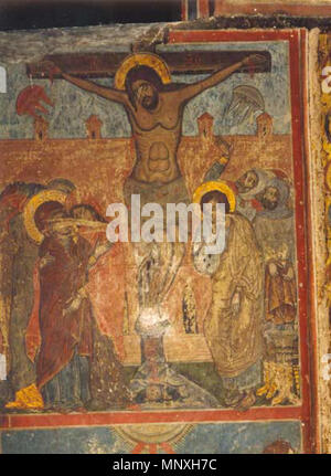 Svetitskhoveli fresco. Crucifixion Stock Photo - Alamy