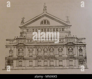 Teatro Colón - Proyecto y dibujo de Víctor Meano 1892 Stock Photo - Alamy
