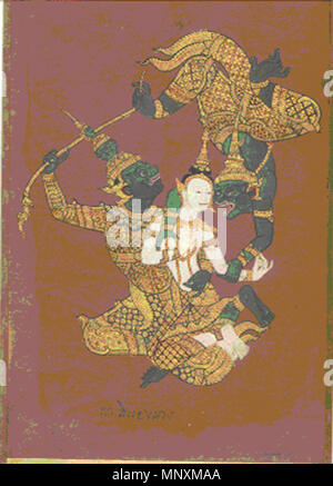 Thai - Ramakien Drawing - Walters 20101228 Stock Photo - Alamy
