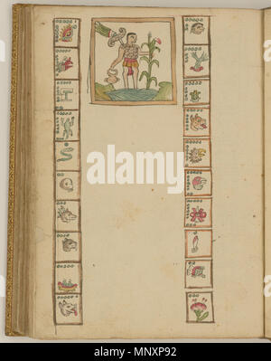 The Months of the Aztec Tonalpohualli (Day Count) Calendar WDL6733 ...