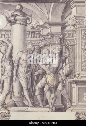 The Scourging of Christ, design for a stained glass window by Hans ...