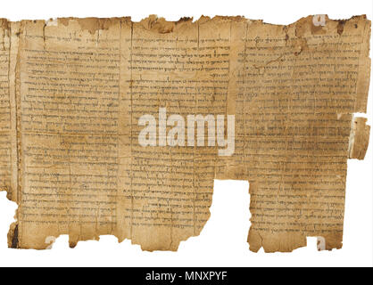 The Temple Scroll (11Q20 Stock Photo - Alamy