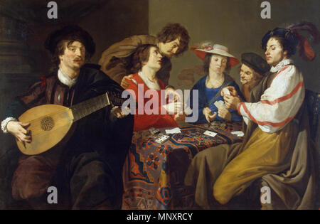 Theodoor Rombouts (1597-1637). Flemish painter. Banquet Scene, 1622 ...