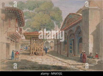 Trebizond Orta mosque Charles Doussault, 1846 Stock Photo - Alamy