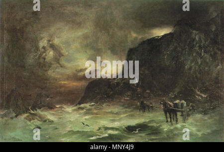 Storm at Wellington Heads, circa 1908, Wellington, by Petrus van der ...