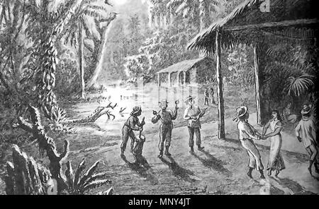 Velorio de Cruz de Mayo, drawing by Anton Goering, 1892 Stock Photo - Alamy