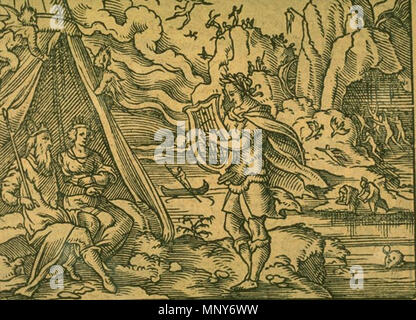 . English: Engraving by Virgil Solis for Ovid's Metamorphoses III, 101 ...