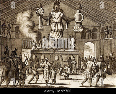 'Virginia Indians Fanciful Figures' from Arnoldus Montanus' 1671 work ...
