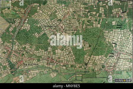 Wachtebeke, Belgium, Ferraris Map, 1775 Stock Photo - Alamy