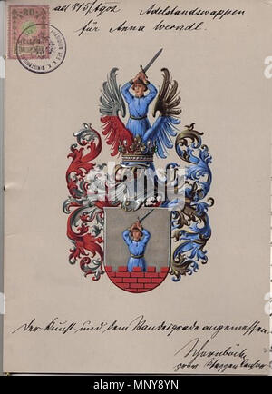 Adelsakt - Werndl 1903 - Wappen Stock Photo - Alamy