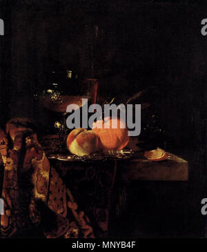 Still Life with Fruit and Glass circa 1670-1680 by Hendrick Fromantiou ...