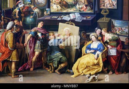 Apelles painting Campaspe, detail circa 1630. 1261 Willem van Haecht ...