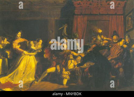 William Allan - The Murder of David Rizzio Stock Photo - Alamy