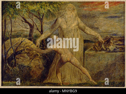 William Blake - Abraham and Isaac object 1 Butlin 382 Stock Photo - Alamy