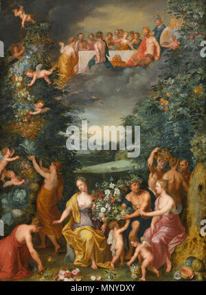 Hendrick van Balen - The Feast of the Gods, possibly the Wedding of Peleus and Thetis Stock ...