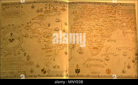 Map Diego Ribero 1539.A Stock Photo - Alamy