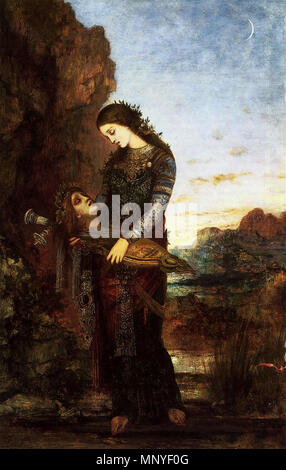 Gustave Moreau - Young Thracian Woman Carrying Head Orpheus C 1875 ...