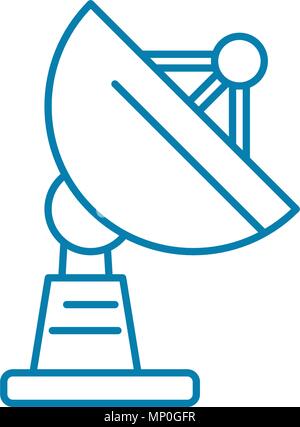 Radio base station linear icon concept. Radio base station line vector ...