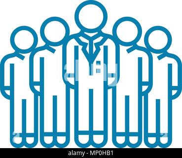 Human resources department concept , outline icon, linear sign, thin ...