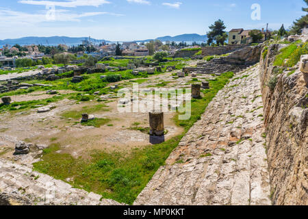 Archaeological site of Eleusis. The Telesterion was the initiation Hall ...