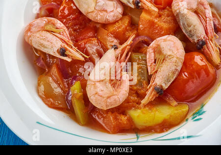 Shrimp Vegetable Tagine with Preserved Lemon From Morocco Stock Photo ...